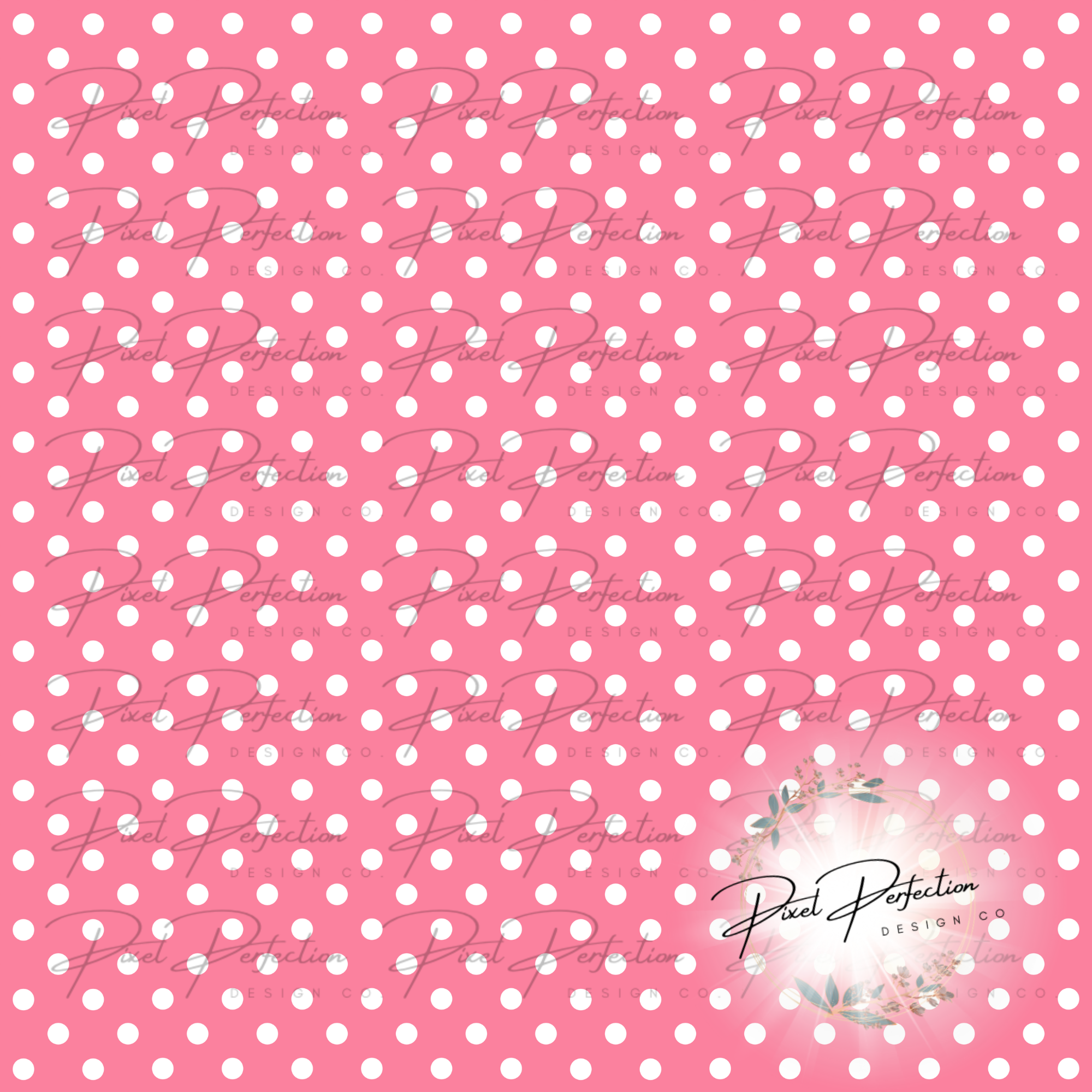 Pink polka dot seamless – Pixel Perfection Design Co