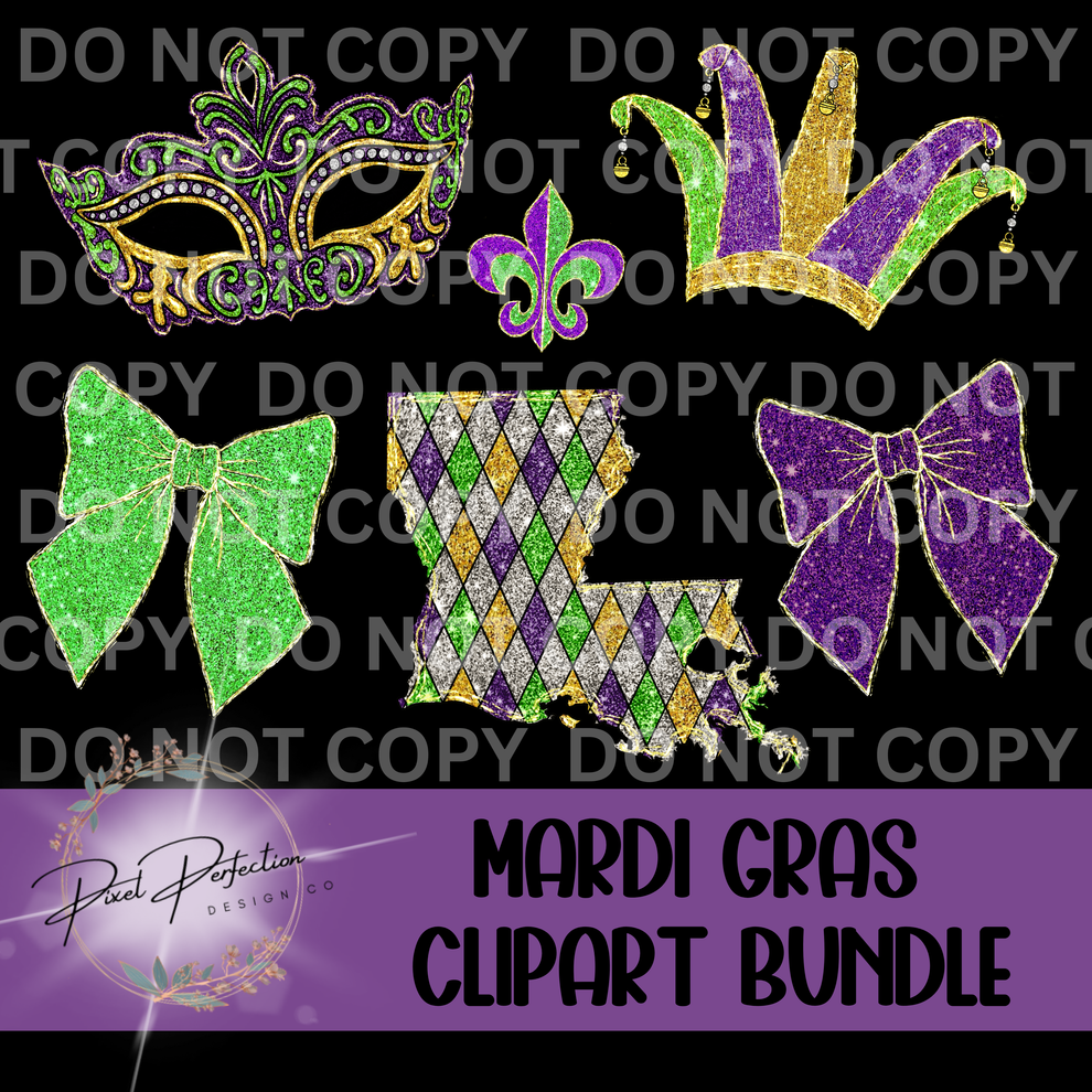 Mardi Gras clipart bundle – Pixel Perfection Design Co