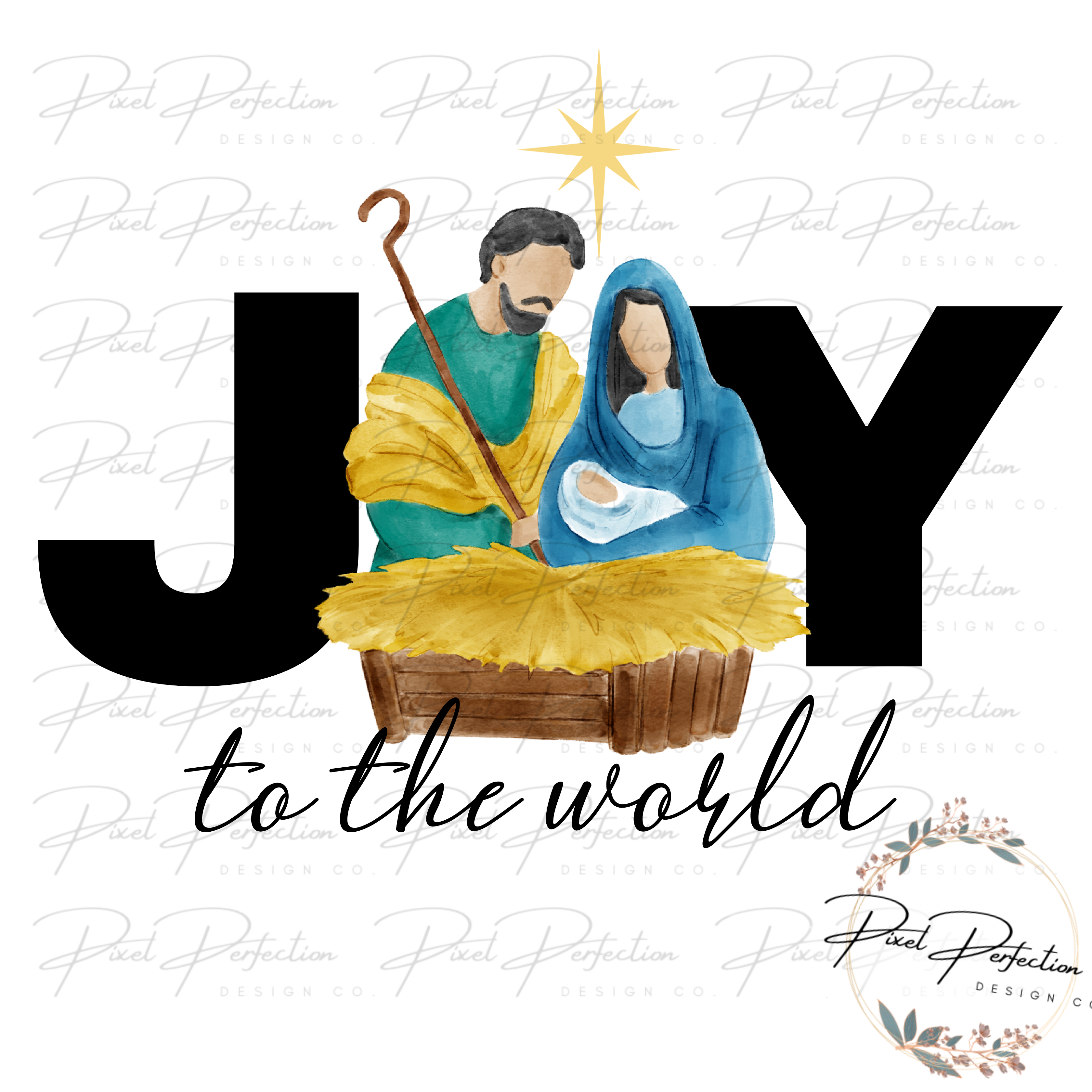Joy to the World nativity – Pixel Perfection Design Co